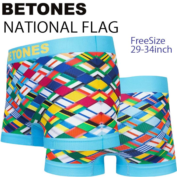 BETONES（ビトーンズ） ゆうパケット対応2枚迄 NATIONAL FLAG-NTF001-1MIX ナショナルフラッグ 国旗 パッケージ ...