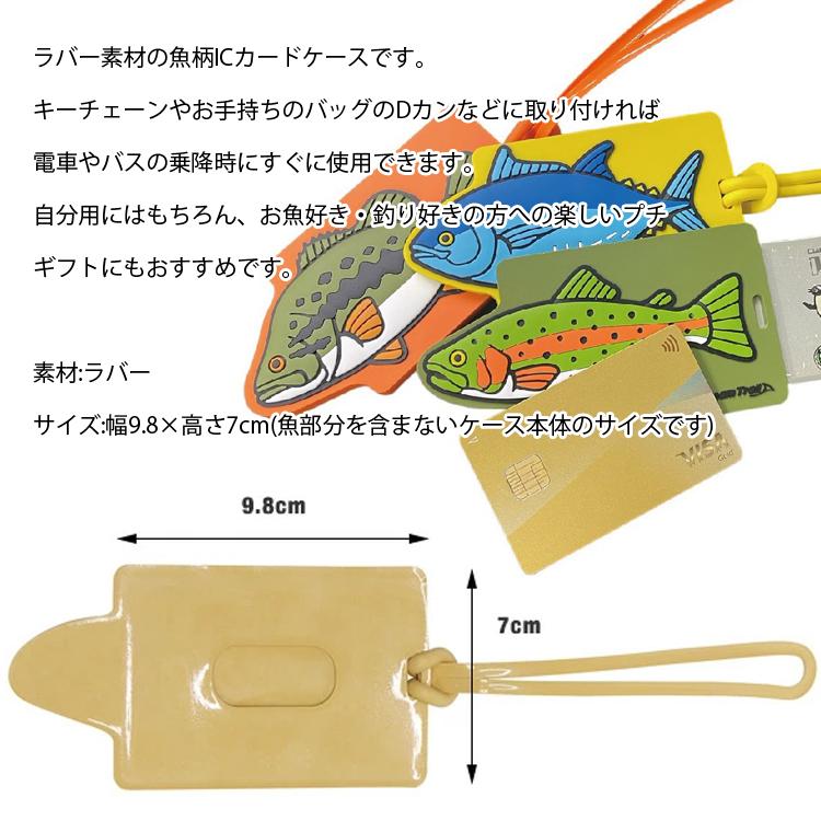 STREAM TRAIL（ストリームトレイル） ゆうパケット対応3個迄 IC CARD CASE 魚柄 ICカードケース パスケース 定期入れ ...