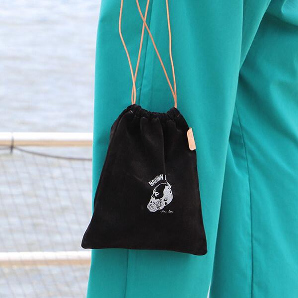 BrownBrown（ブラウンブラウン） ピックレザー Drawstring bag ドローストリングバッグ BBL-B158 BrownBrown 爆買 クリスマス ギフト : フリー ...