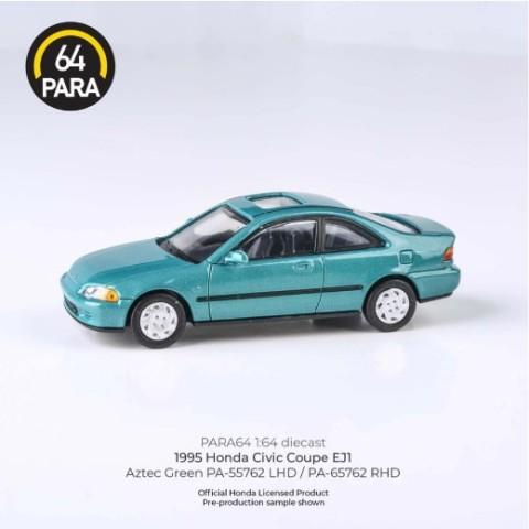 新品 PA-65762 PARA64 1/64 ホンダ ホンダ シビック クーペ EJ1 1995 アズテックグリーン RHD : 0092999657624 : ブーストギア ヤフー店 ...
