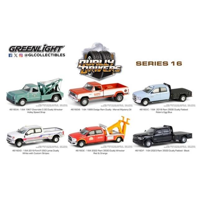 予約 46160 GreenLight 1/64 Dually Drivers Series 16 （アソート：6個入り） : ブーストギア ...