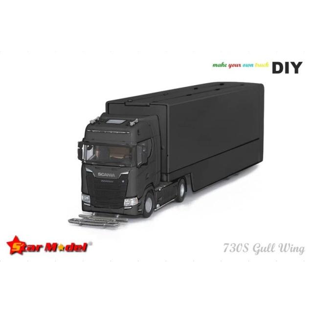 新品 Star Model 1/64 約27cm スカニア トランスポーター ウイング トラック SCANIA S730 V8 ...