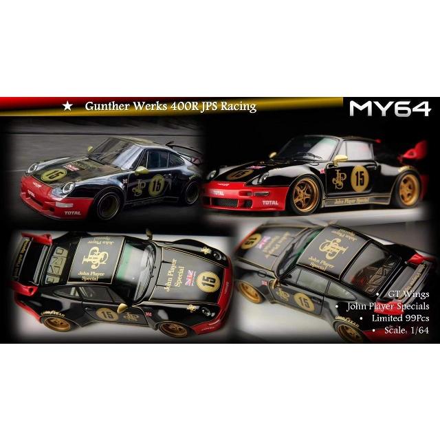 新品 MY64 1/64 ポルシェ ガンサーワークス Porsche Gunther Werks 911 400R John Player ...