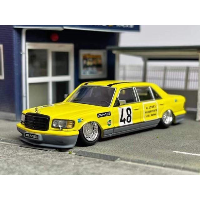 新品 Master 1/64 メルセデス ベンツ Benz S class 560SEL W126 Yellow pig #48 ローダウン ...
