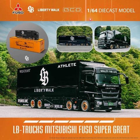 予約 KS073-302 ゲインコーププロダクツ GCD 1/64 三菱 ふそうLB-TRUCKS Fuso Super Great トランスポーター トラック Transporter ...