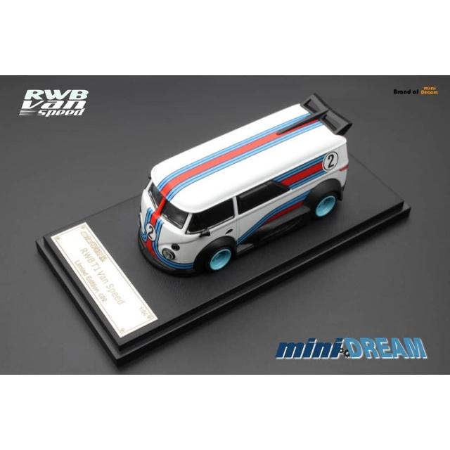 新品 miniDream 1/64 フォルクスワーゲン ワーゲンバン VW T1 RWB Van Speed Martini #2 ...