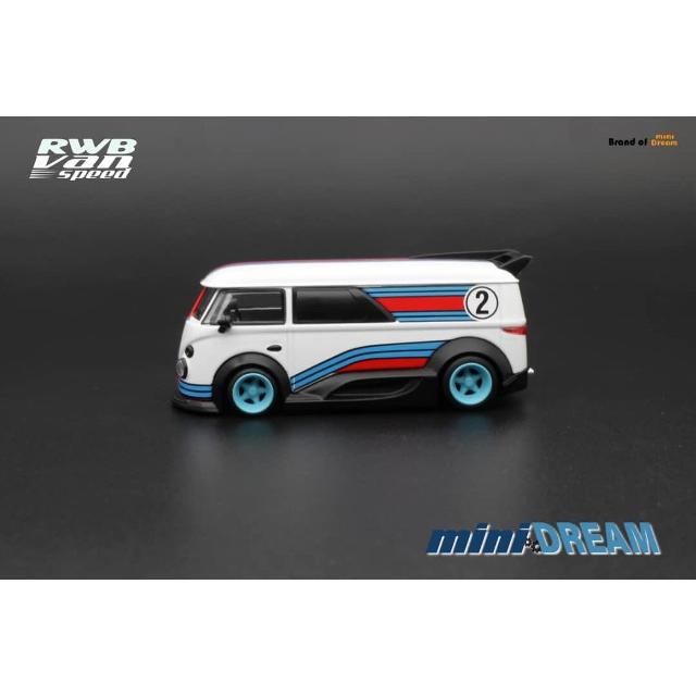 新品 miniDream 1/64 フォルクスワーゲン ワーゲンバン VW T1 RWB Van Speed Martini #2 ...