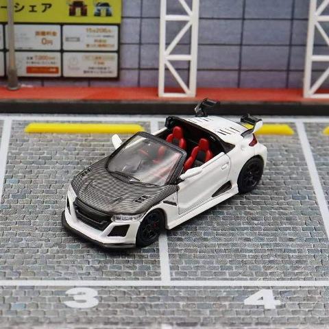 新品 Mortal 1/64 ホンダ Honda S660 Convertible Wide-body 改造車 トップカバー付き White carbon cover ...