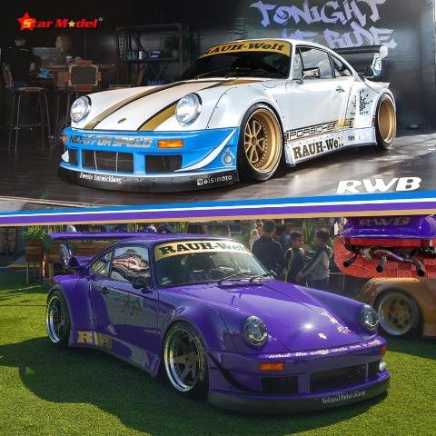 新品 Star Model 1/64 ポルシェ Porsche Rauh-Welt RWB 930 GT Wing Gloss Purple ...