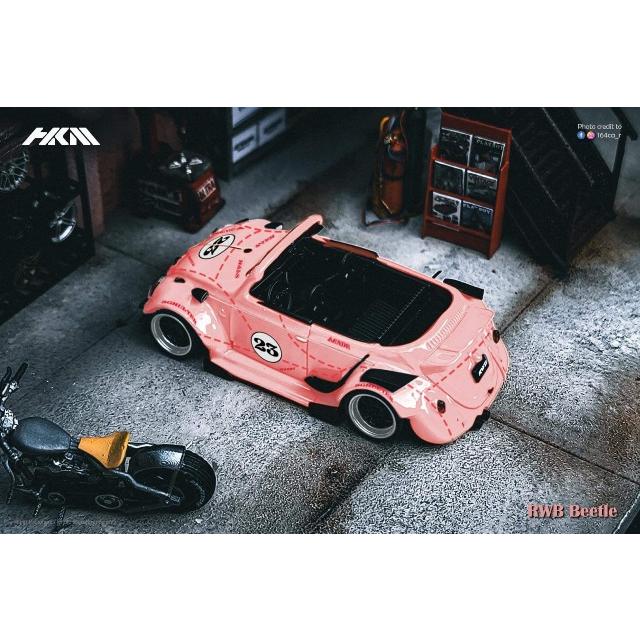 新品 HKM 1/64 フォルクスワーゲン ビートル 改造 RWB Beetle Modified Pinkpig ...