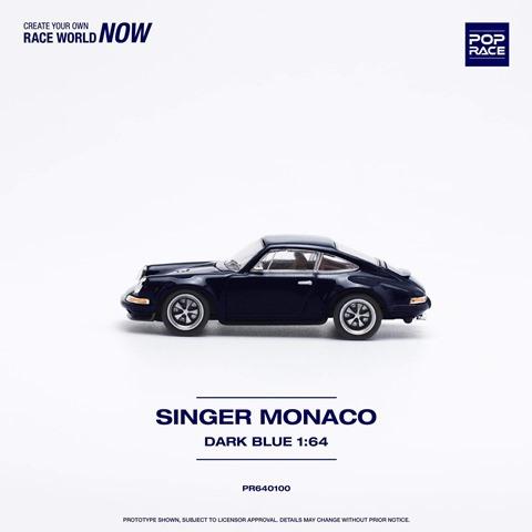 予約 PR640100 POP RACE 1/64 ポルシェ シンガー モナコ SINGER MONACO MIDNIGHT BLUE ...