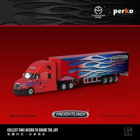 予約 TM800102 TimeMicro & Perka 1/64 フレイトライナー コンテナ トラック Freightliner container truck Flame : ブースト ...