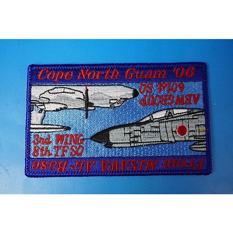 ワッペン JASDF 航空自衛隊 コープノースグアム’06 E-2C ホークアイ 第8飛行隊 参加パッチ 角形 ベルクロなし/中古 : 9240830010089 : ブーストギア ヤフー店 ...