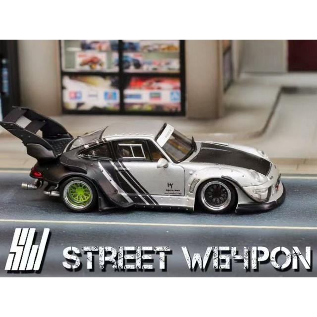 新品 SW Street Weapon 1/64 RWB 993 Wide-Body Modified 改造 Matte Silver B ...