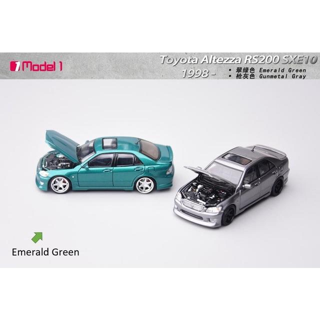 予約 Model One 1/64 トヨタ アルテッツァ Toyota Altezza RS200 SXE10 Emerald Green ...