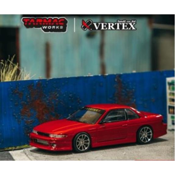 新品 T64G-025-RE Tarmac Works 1/64 日産 VERTEX Nissan Silvia S13 Red ...