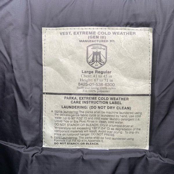 U.S MILITARY / LEVEL7 E.C.W.C.S PRIMALOFT VEST レベル7プリマロフトベスト・BLACK ...