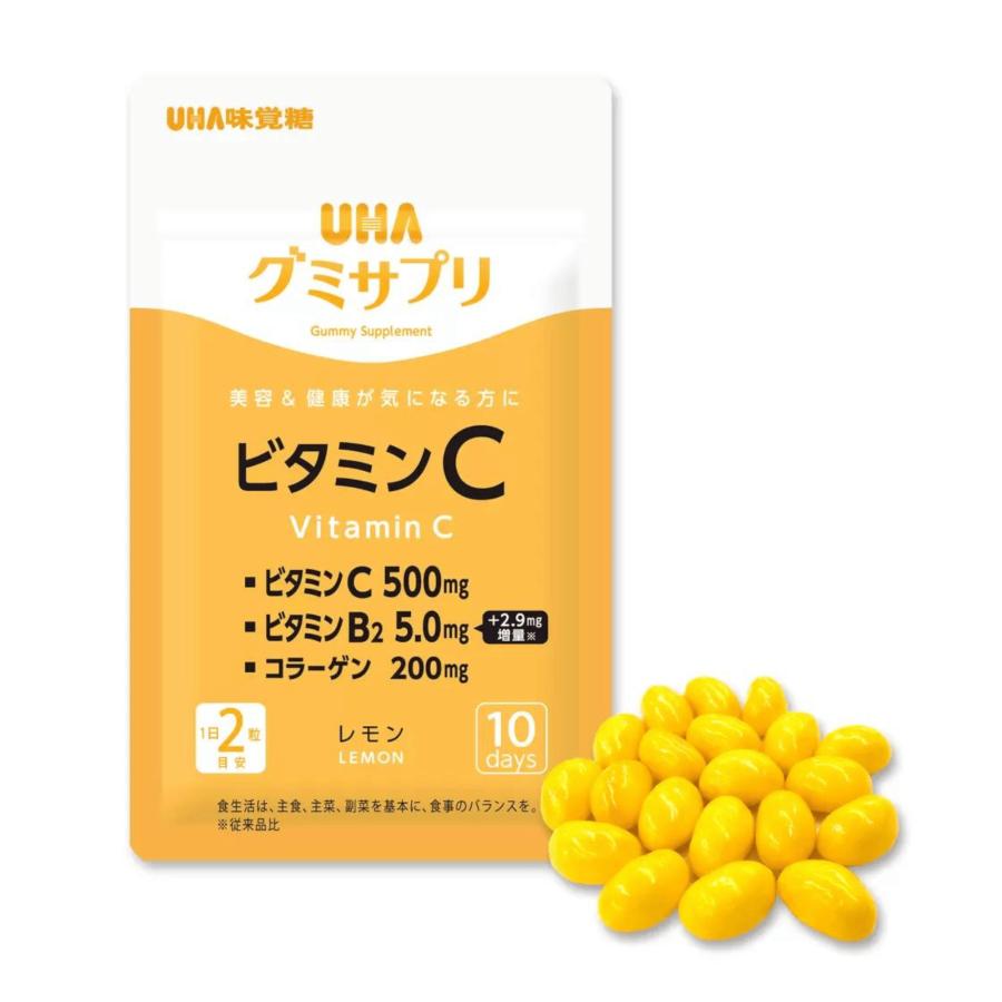 UHAグミサプリ UHA味覚糖 グミサプリ ビタミンC ビタミンB2 200粒 100日分 レモン コラーゲン配合 サプリメント : フレッシュバード - 通販 - Yahoo!ショッピング