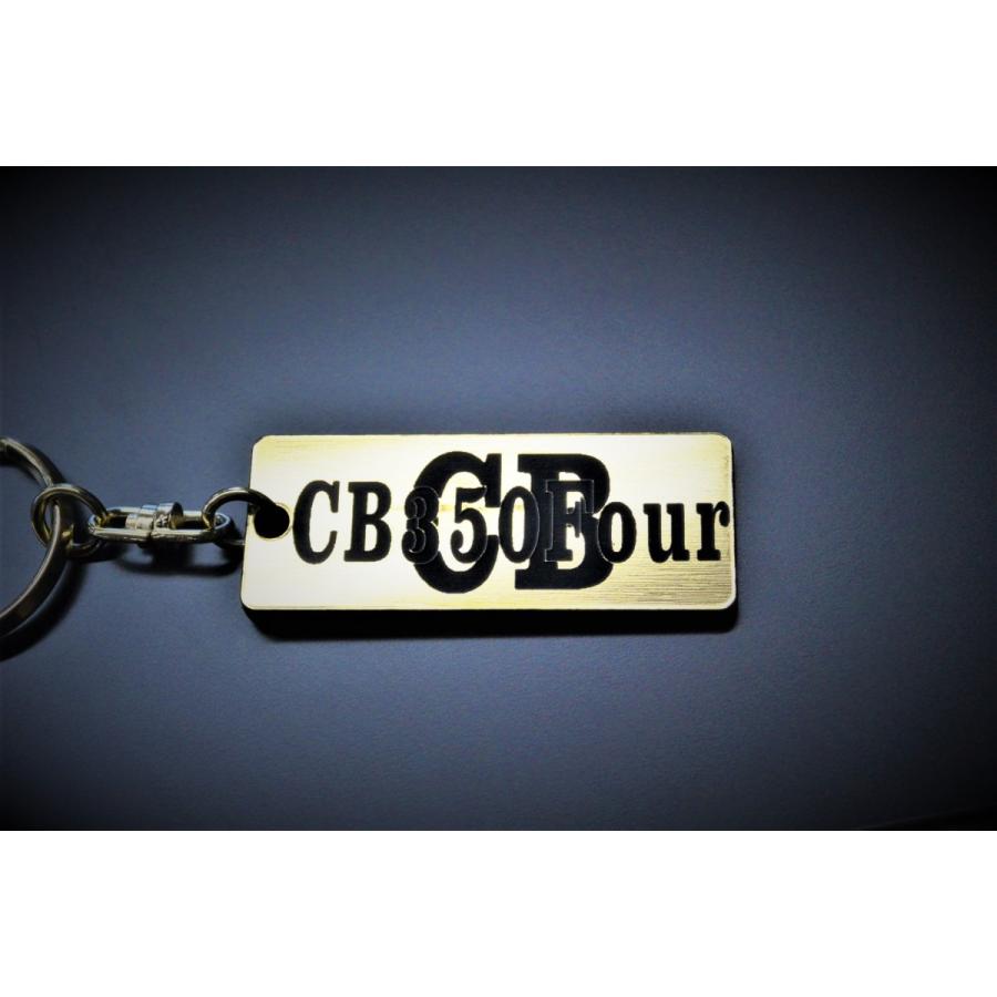 A-595-1 CB350Four 2層アクリル製 金黒 2重リング キーホルダー CB350フォア パーツ 外装 シート ミラー ハンドル ...