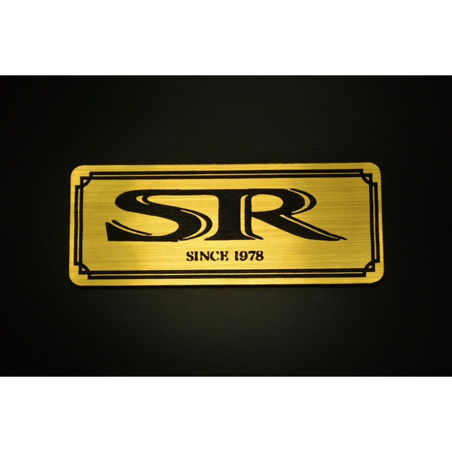 E-401-1 SR 金/黒 オリジナルステッカー ヤマハ SR400 SR500 SR250 ビキニカウル フェンダーレス サイドカバー カスタム 外装 等に : フレイア - 通販 ...