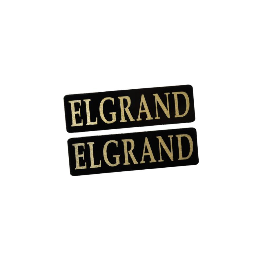 EE-709-3 ELGRAND 黒金 アクリル2層 ステッカー 日産 エルグランド E50 E51 E52 カスタム 前期 後期 2枚1セット : フレイア - 通販 - Yahoo!ショッピング
