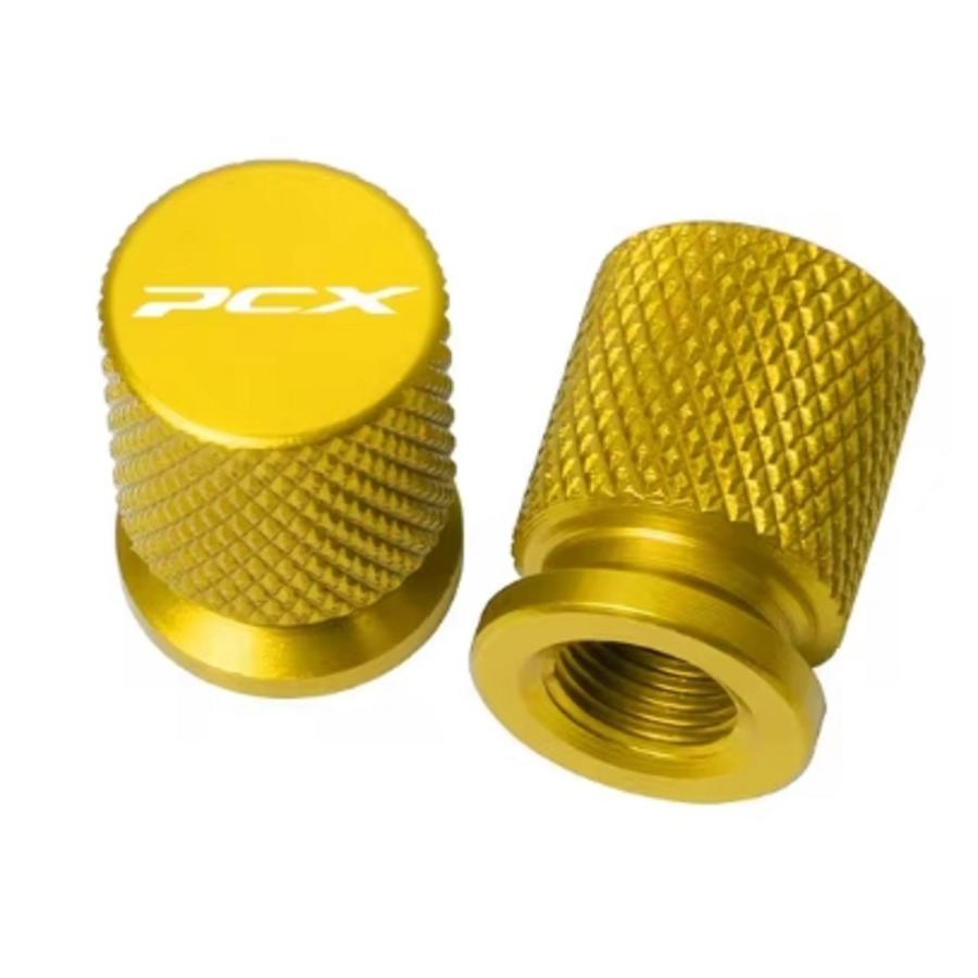 S-1 PCX 金 PCX125 PCX150 PCX160 JF28 JF56 JF81 JK05 KF12 KF18 KF30 KF47 エアーバルブキャップ パーツ カスタム部品 ...
