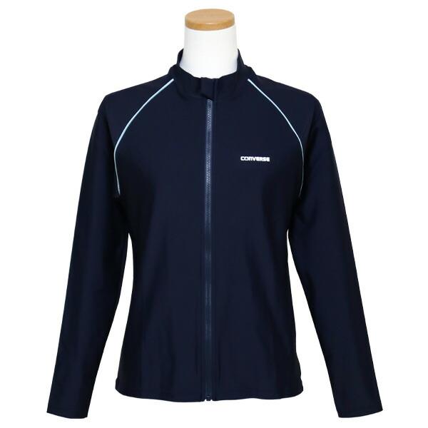 CONVERSE ラッシュガード スクール水着 女の子 コンバース (300306) 長袖 前開き フードなし 140 150 160 ...