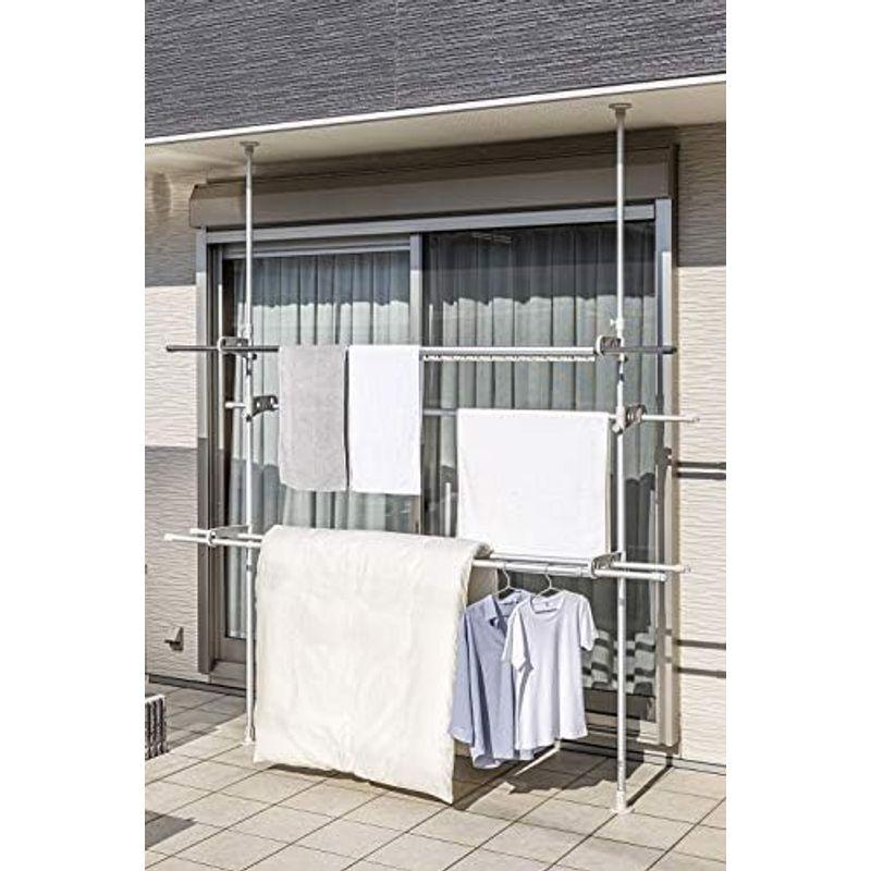 物干し台・物干しラック 幅9×奥行51×高さ200~275cm ベランダ用品 積水樹脂 ベランダものほし スタンドポール : 20240215012007-00726 : DIYインテリアの店 ...