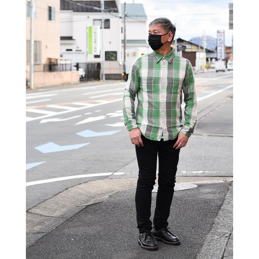 TMT即納 HEAVY TWILL PLAID SHIRTS ヘビーツイル チェックシャツ GREEN グリーン系チェック柄 : tmt-tsh-s2403-green : Fringe-cs ...