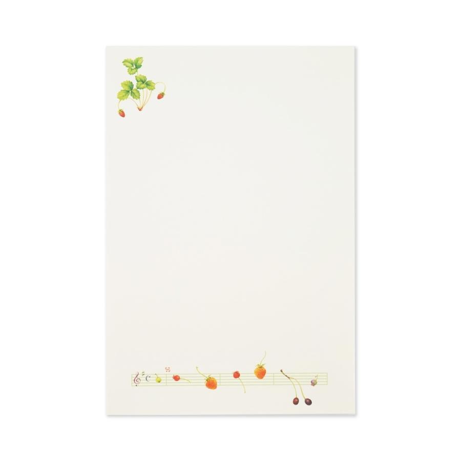 はがき箋 ミュージックイチゴ｜hgs-484 : フロンティアYahoo!ショップ - 通販 - Yahoo!ショッピング