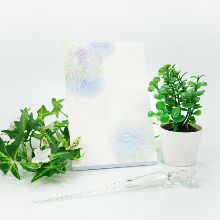 暑中お見舞い 花火ブルー｜npc-304 : フロンティアYahoo!ショップ - 通販 - Yahoo!ショッピング