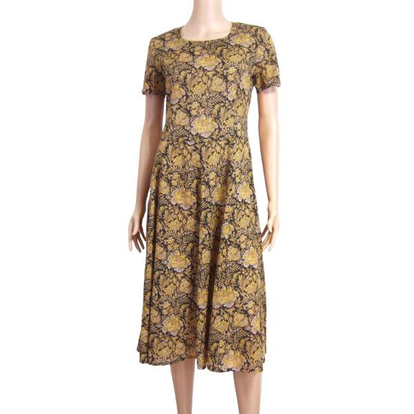 美品/ボワール VOIR ワンピース 表記 9号 M 相当 古着 黒系 ブラック 黄 レディース 春 夏 半袖 コットン 綿100 クラシカル 薄手 透け感 : フルフルマーケット Yahoo ...