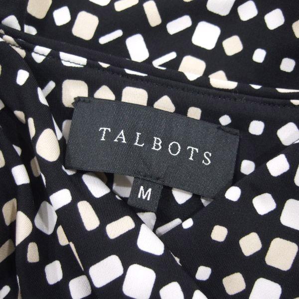 TALBOTS 新品同様/タルボット ワンピース 表記 M 9号 38号 相当 黒 ブラック レディース 春 夏 秋 7分袖 ジャージ素材 カシュクール 膝丈 : フルフルマーケット ...