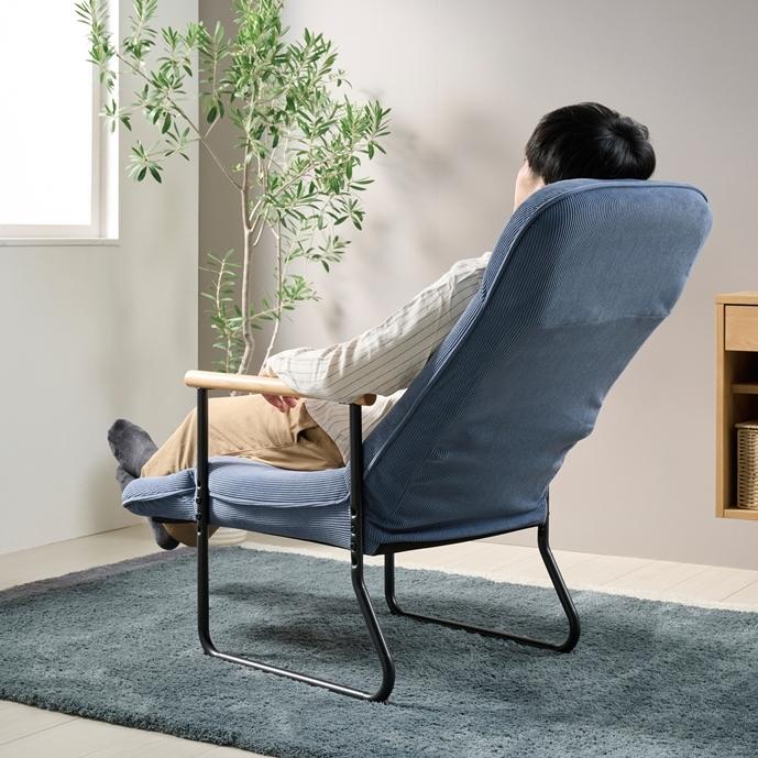 リクライニングチェア パーソナルチェア リラックスチェア ポケットコイル 肘付き 北欧 シンプル フット付き エンケル SBL : f.select store ヤフー店 - 通販 ...