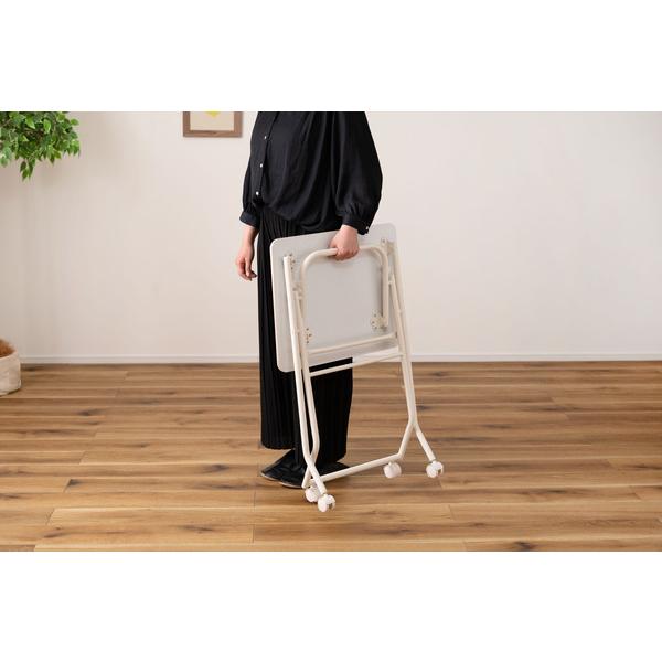 キャスター付フォールディングテーブル 折りたたみ式テーブル ハイテーブル キャスター付き PT-300WH : f.select store ヤフー店 - 通販 - Yahoo!ショッピング