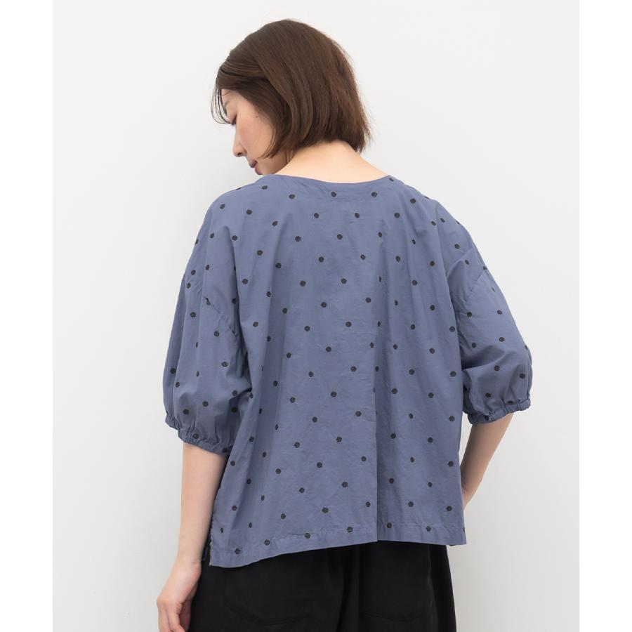SUN VALLEY [公式ストア] サンバレー / 製品染め コットン ローン 総柄刺繍 ドット 2WAY ブラウス : cafe Four Seasons - 通販 - Yahoo!ショッピング
