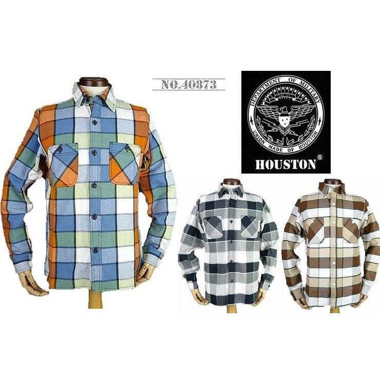 HOUSTON 40%OFF ヒューストン ヘビービエラ ブロックチェックシャツ NO.40873 メール便不可 : FASHION ...