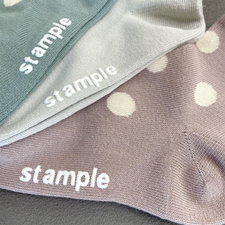 stample ドットソックス 3足セット 水玉 女の子 ドット柄 スモーキーカラー 通園 通学 13cm 14cm 15cm 16cm 17cm 18cm 19cm 20cm 21cm ...