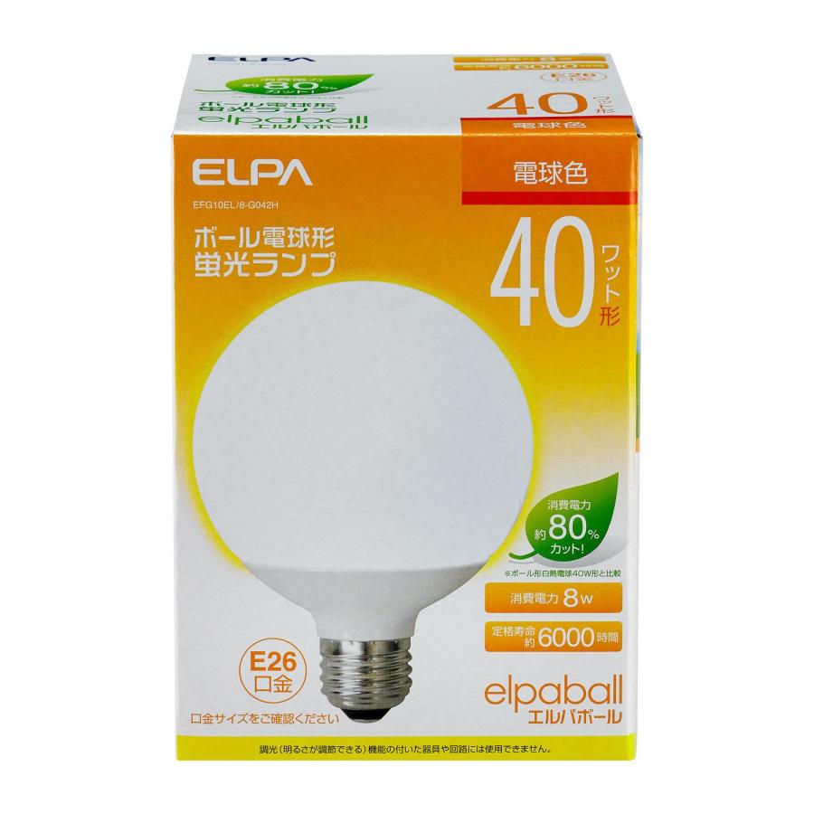 ELPA ボール球形蛍光ランプ 40W形 口金直径26mm 電球色 EFG10EL/8-G042H : 通販奉行 - 通販 - Yahoo!ショッピング
