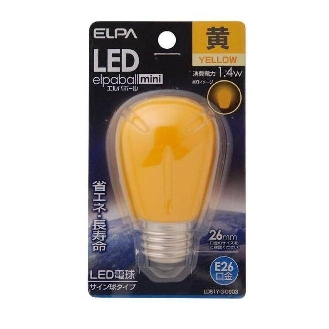 ELPA LED電球サイン球E26 イエロー LDS1Y-G-G903 : 通販奉行 - 通販 - Yahoo!ショッピング