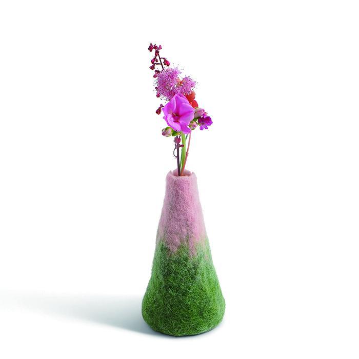 花瓶 フラワーベース 一輪挿し カラフル インテリア 雑貨 おしゃれ かわいい ギフト プレゼント aveva ウールベース L ピンクウッズ ...