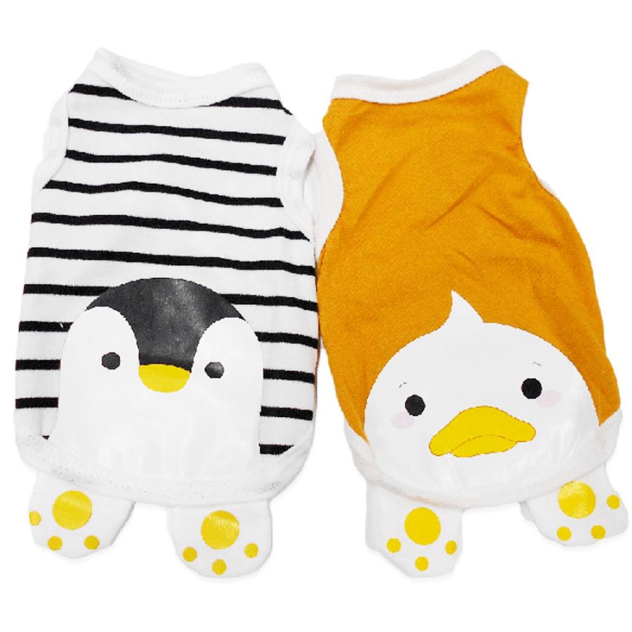 犬服 ペット服 犬洋服 かわいい 夏用 ぺんぎん ひよこ クール プリント タンクトップ Tシャツ :dt0006:FUAGE - 通販 ...