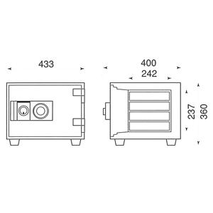 ダイヤセーフ 金庫 (旧:日本金銭機械) 耐火金庫 型番D34-4 ダイヤルタイプ : フエルショップ - 通販 - Yahoo!ショッピング