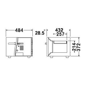 【開梱設置無料】EIKO エーコー テンキー式耐火金庫 D-FACE 1時間耐火 DFS2-E【送料無料】【メーカー直送】 おしゃれ : フエルショップ - 通販 - Yahoo!ショッピング