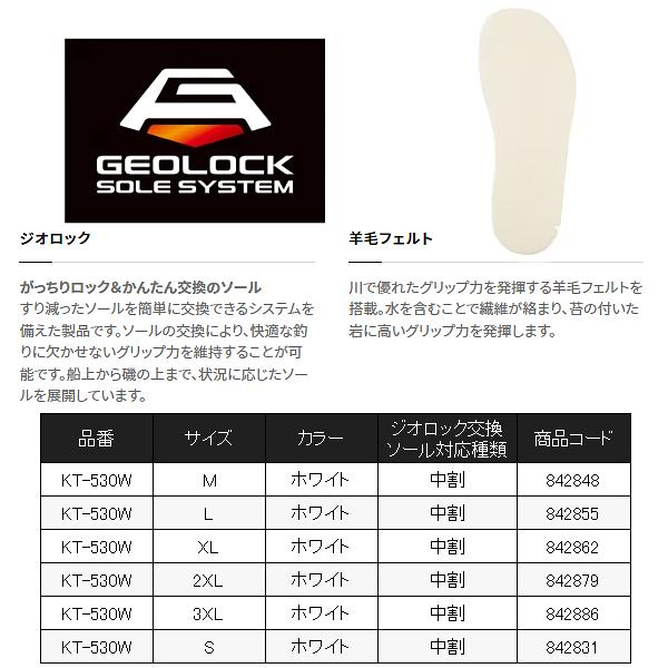 シマノ 842879 ジオロック 羊毛フェルトキット 中割 2XL（ホワイト）SHIMANO KT-530W[842879シマノ] 返品種別A シマノ（SHIMANO） ジオロック 羊毛フェルトキット 中割 KT-530W