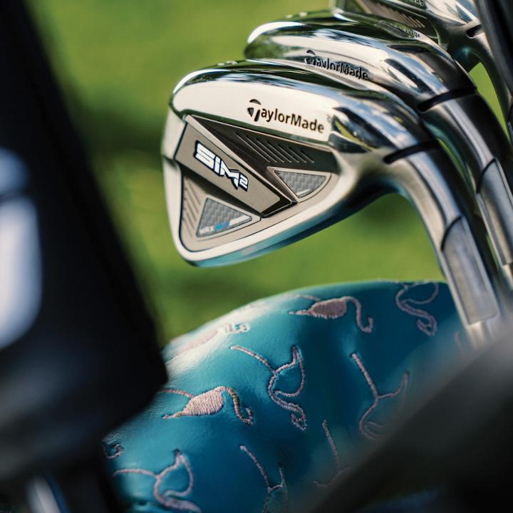 TaylorMade レディース 右用 テーラーメイド 2021年 SIM2 MAX アイアンセット 7本 (#5-9,Pw,Aw) ALDILA LADIES NV 45 カーボンシャフト ...