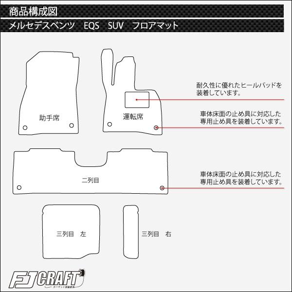 Mercedes-Benz メルセデス ベンツ EQS SUV X296 フロアマット （プレミアム） : FJ CRAFT - 通販 - Yahoo!ショッピング