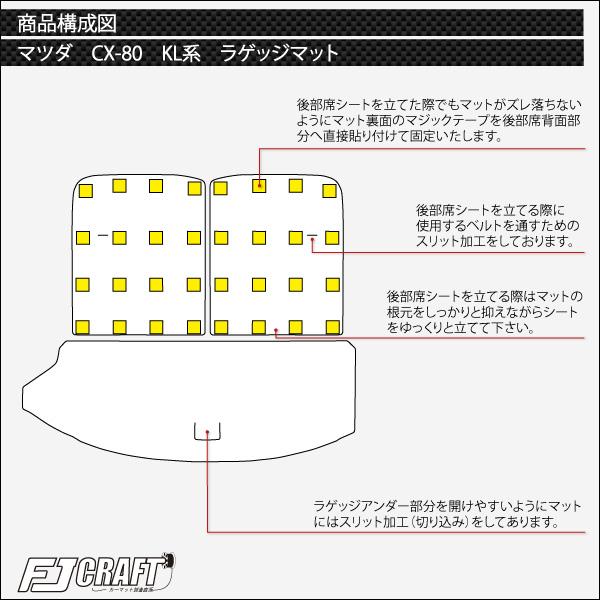 マツダ 新型 CX-80 CX80 KL系 分割ロングラゲッジマット (クロス) : m-cx-80-blr-06 : FJ CRAFT - 通販 - Yahoo!ショッピング