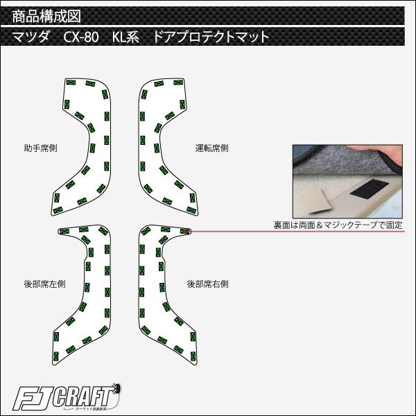 マツダ 新型 CX-80 CX80 KL系 ドアプロテクトマット (クロス) : FJ CRAFT - 通販 - Yahoo!ショッピング