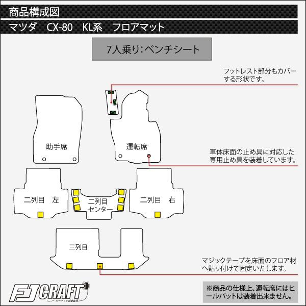 マツダ 新型 CX-80 CX80 KL系 フロアマット (ラバー) : m-cx-80-f-07 : FJ CRAFT - 通販 - Yahoo!ショッピング